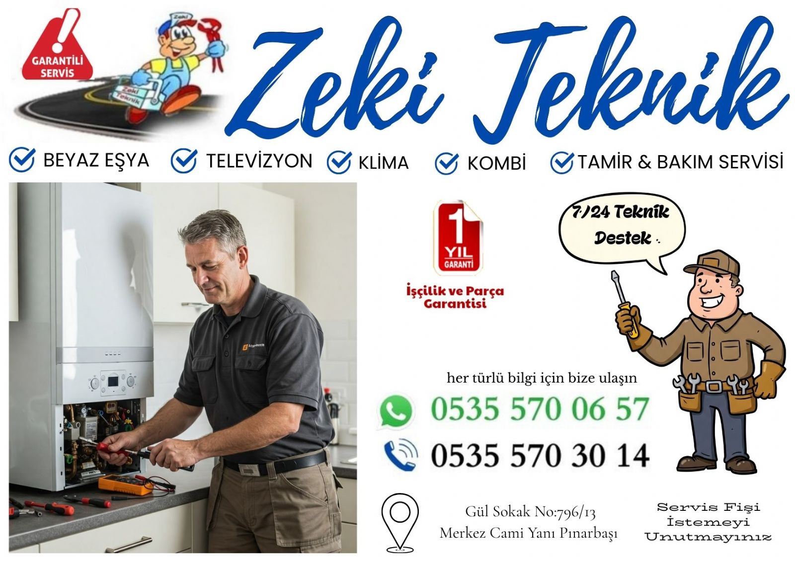 Pınarbaşı Demirdöküm Kombi ve Klima Servisi | Petek Bakım ve Temizleme